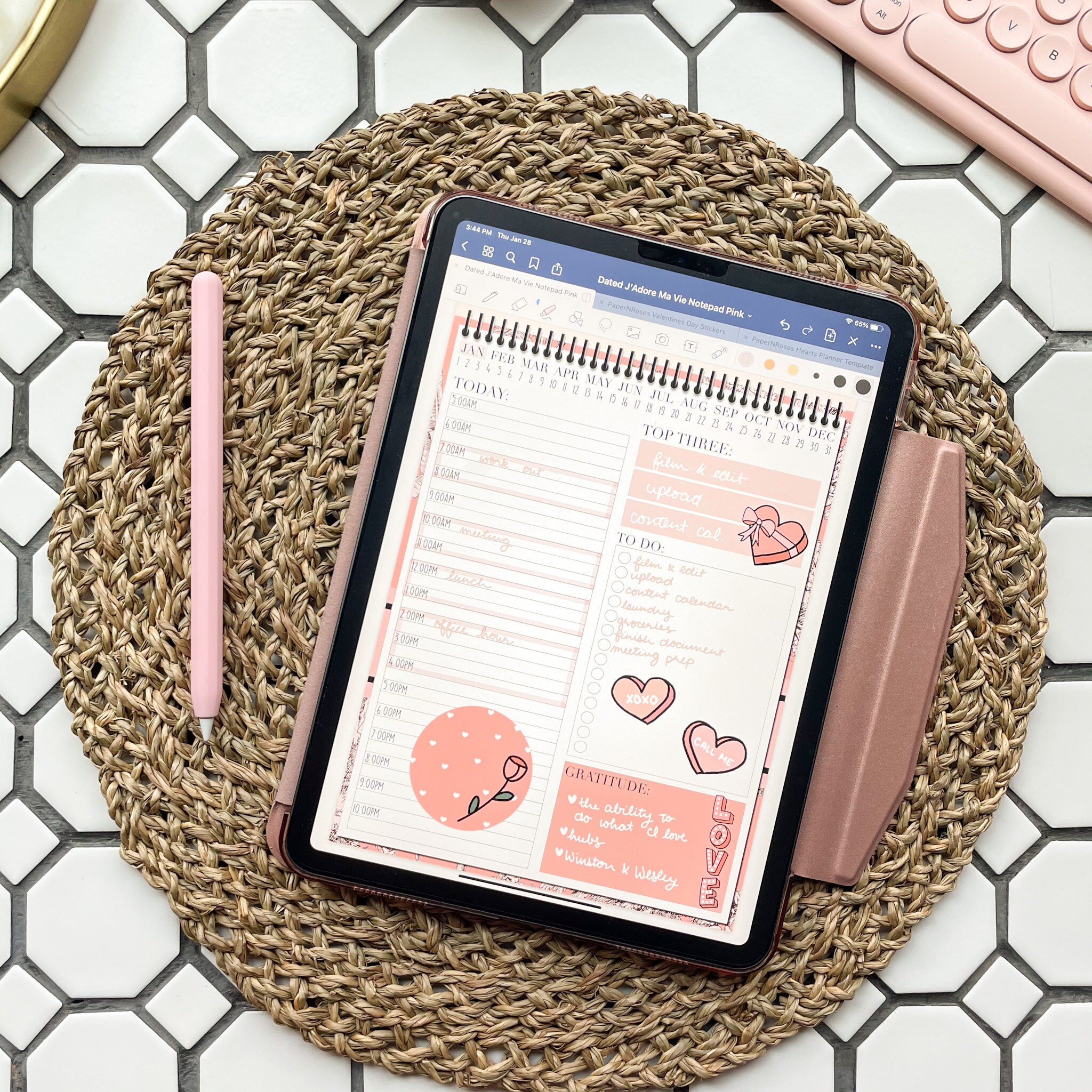 Goodnotes Hearts Sticky Notes Sticker Sheet Pre-cropped Pink | Etsy