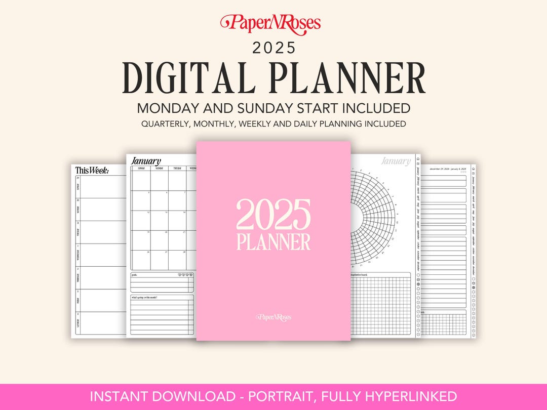 2025 Digital Life Planner - Portrait - Goodnotes Planner - iPad Planner ...