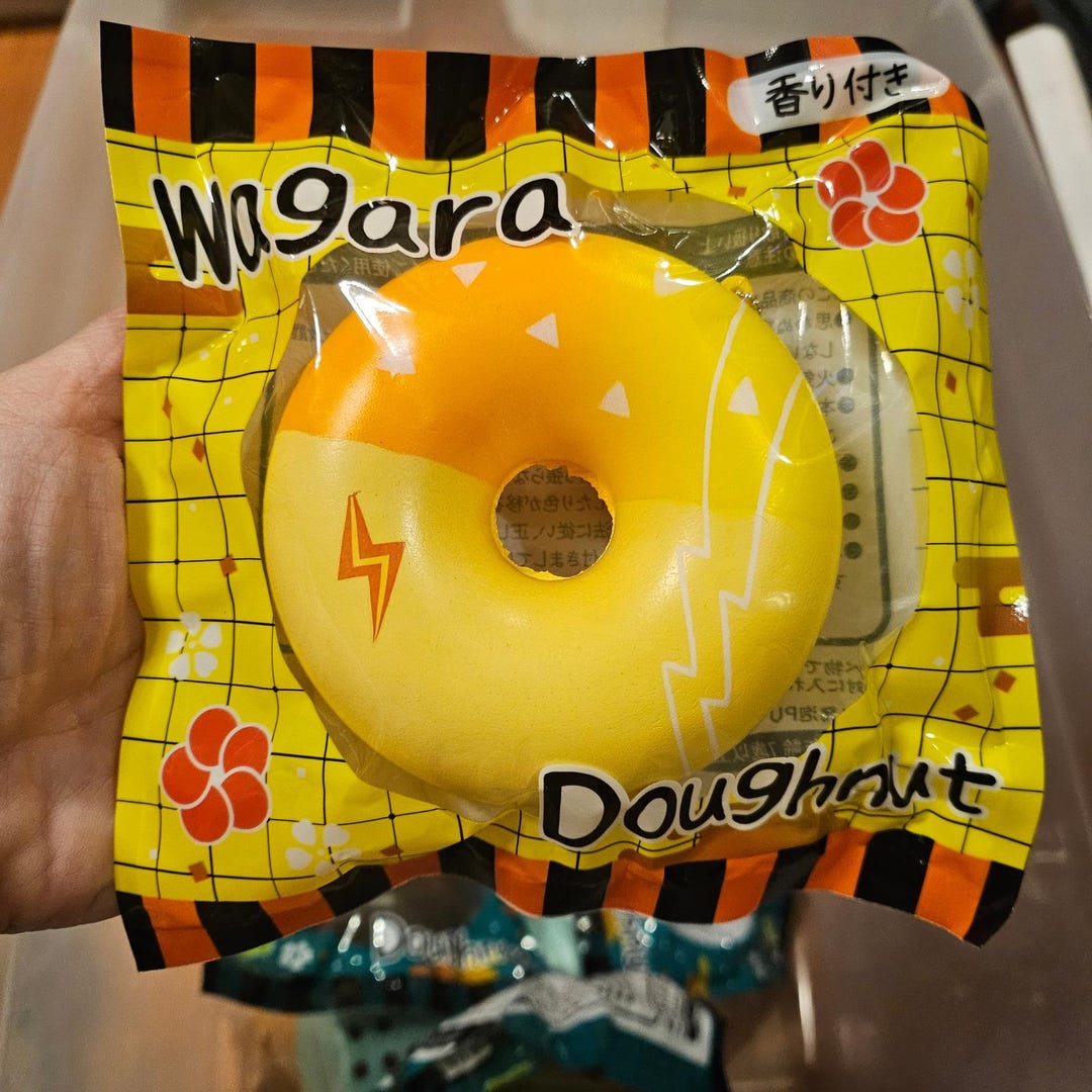 Demon Slayer Wagara Doughnut Donut Anime Stress Ball Squishy Keychain ...