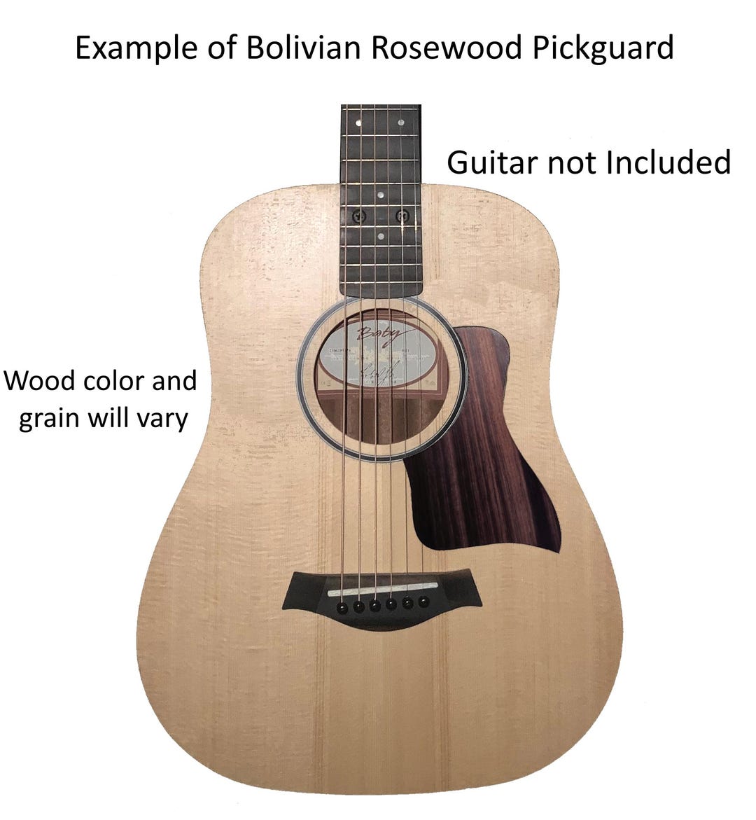 Made to Fit Taylor Baby Guitars- Handcrafted Solid Wood Pickguards - Etsy