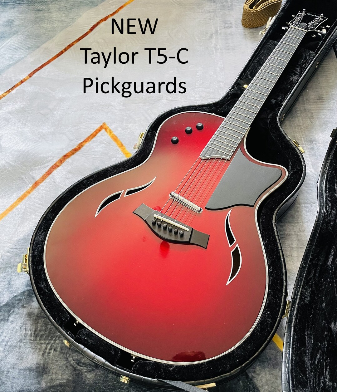 Taylor T5c Pickguard, Custom Cut Solid Wood Guitar Part, Acoustic ...