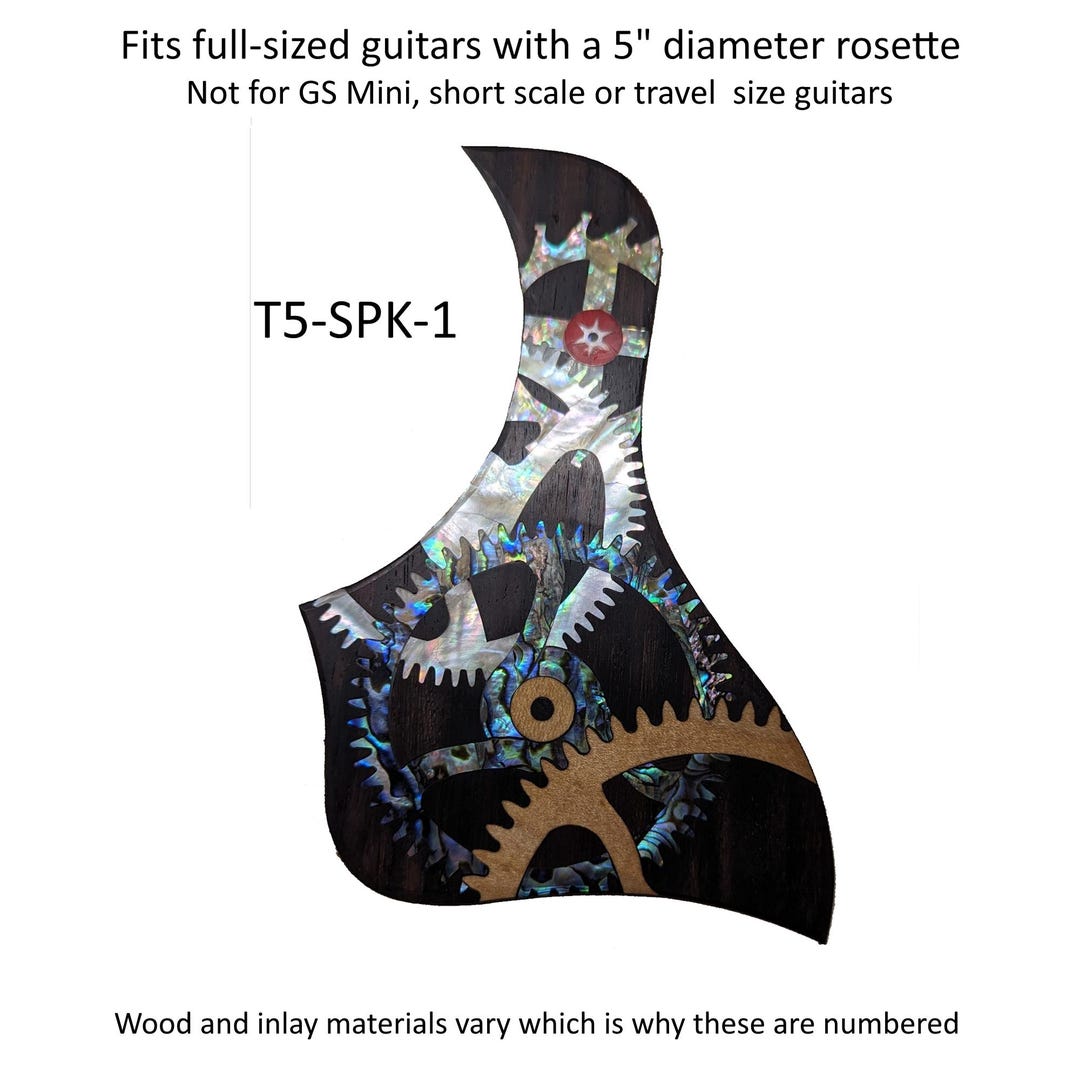 Taylor Guitar Pickguard, Rosewood Abalone Mother of Pearl "gears ...