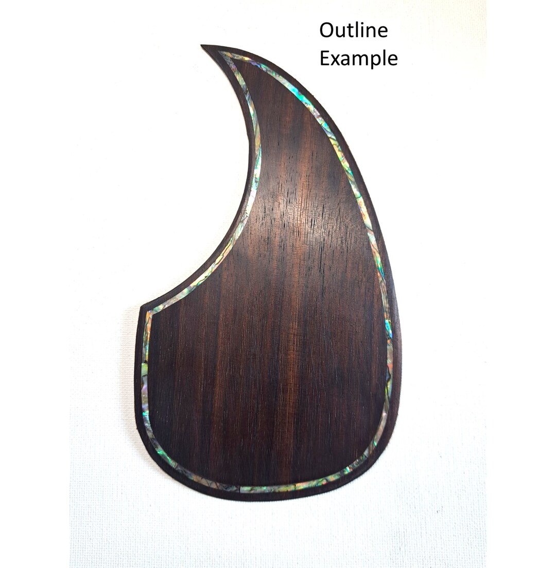 Acoustic Guitar Rosewood Teardrop Pickguard Abalone Outline Inlay, Free ...
