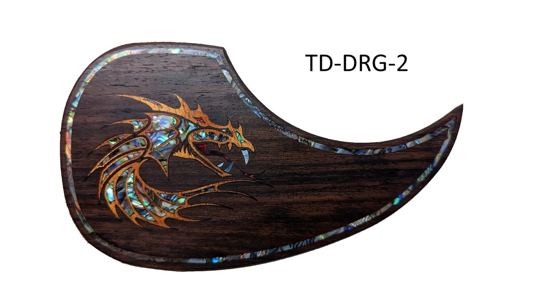 Teardrop Pickguards Mother of Pearl-abalone-mahogany Dragon's Head ...