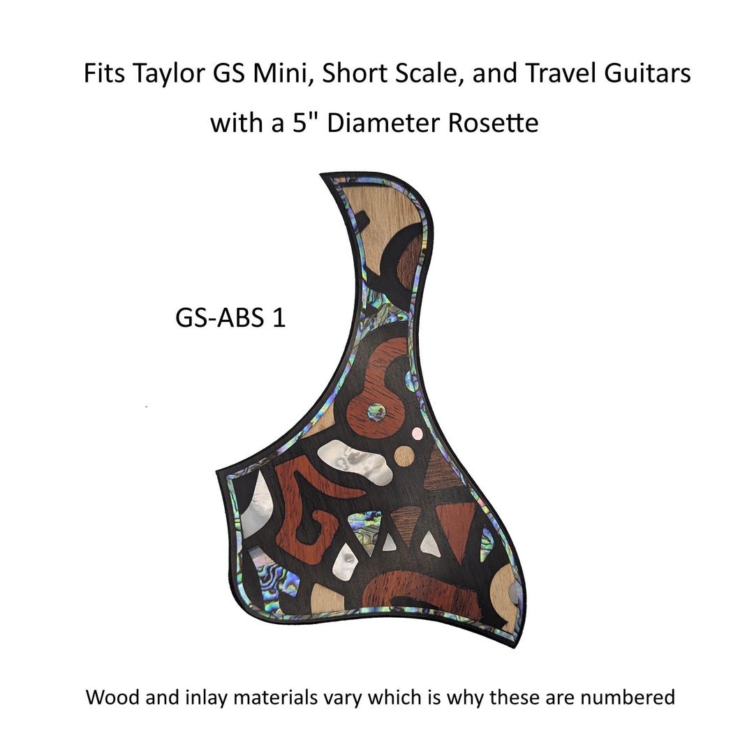 Travel Guitar-taylor GS Mini Pickguard | Abstract Mother of Pearl ...