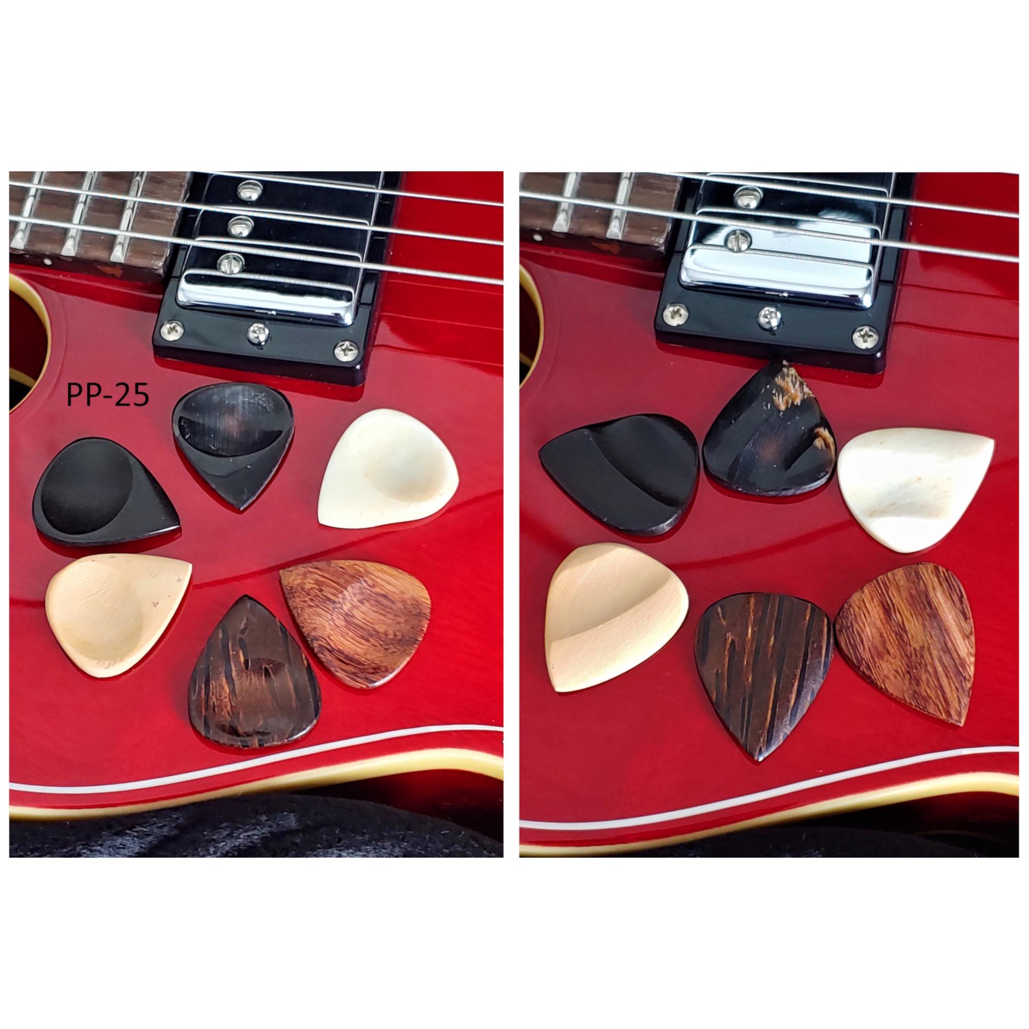 Handmade Guitar Picks: Wood, Bone & Horn - Carved Pick Set of 6 - Etsy