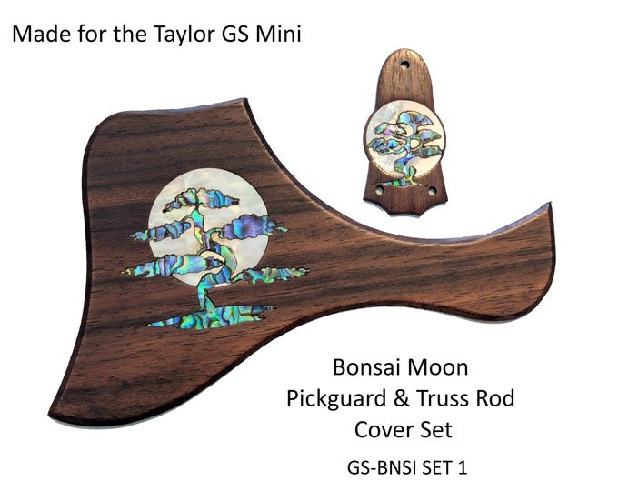 Bonsai Moon Inlay Pickguard Truss Rod Cover Set | Taylor GS Mini - Etsy