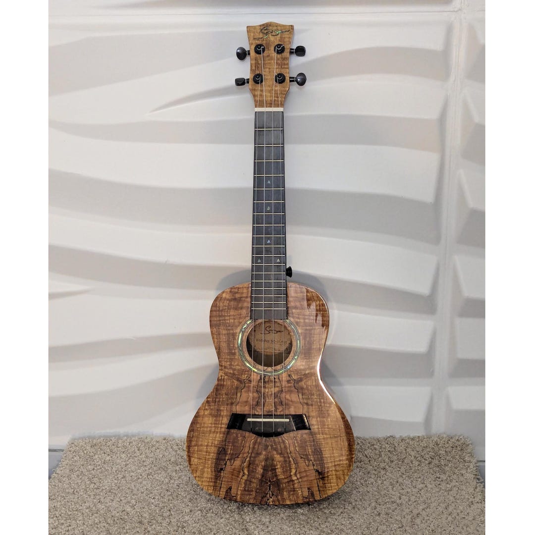 Spalted Maple Concert Ukulele With Abalone Rosette Professional Setup ...
