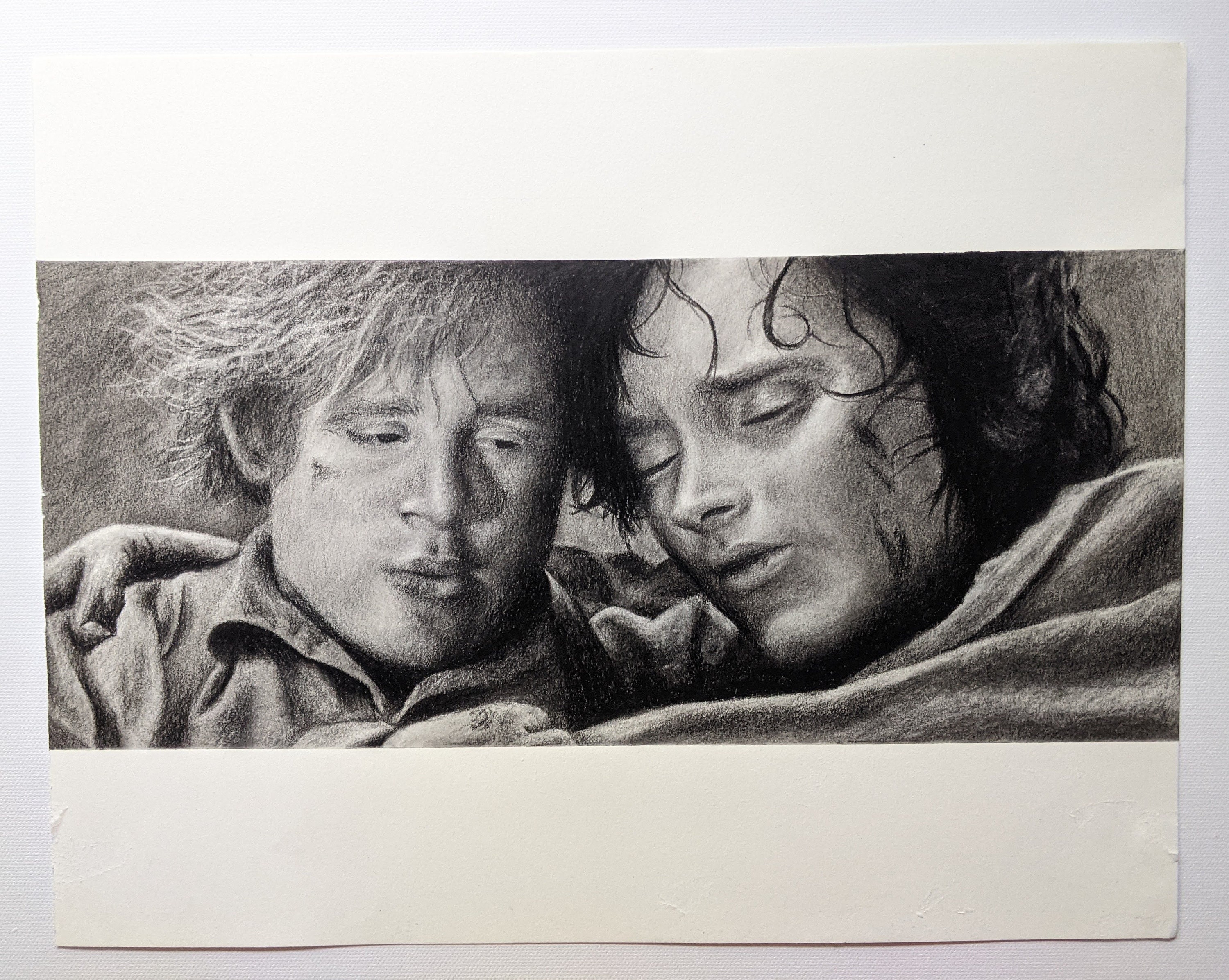 Custom Fantasy Art Portrait Lord of the Rings Art Charcoal Portrait Gandalf Samwise Frodo Custom ...