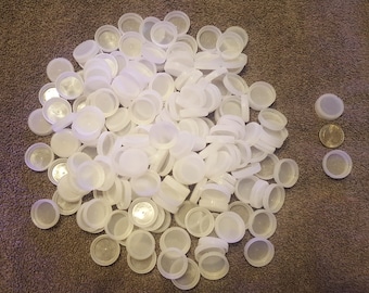 Recycled Plastic Bottle Caps/ Translucent White Bottle Caps/ Small ...
