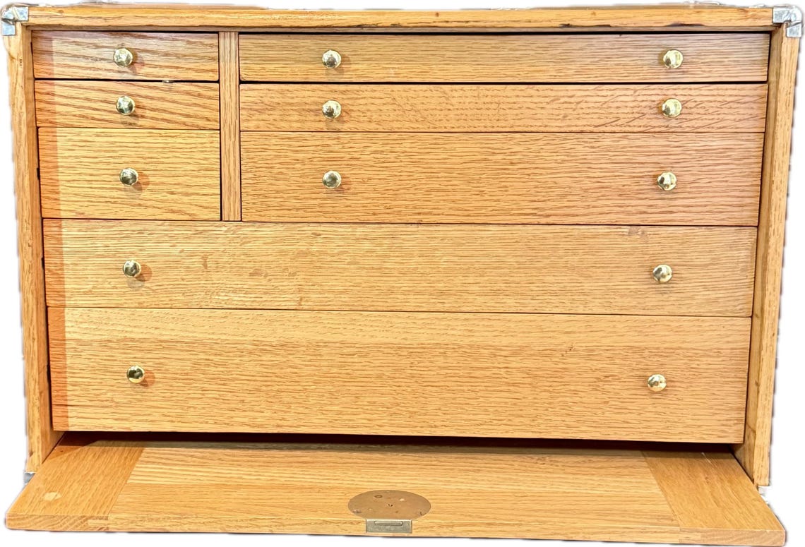 8 Magic Drawers, a Wonderful Case in Pristine Condition With Key. 20 ...