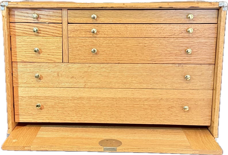 8 Magic Drawers, a Wonderful Case in Pristine Condition With Key. 20 ...