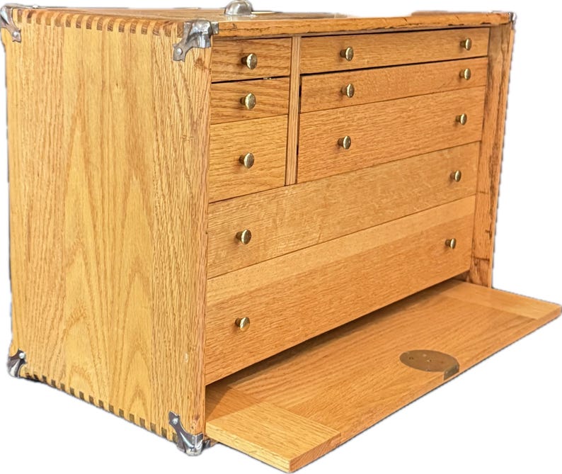 8 Magic Drawers, a Wonderful Case in Pristine Condition With Key. 20 ...