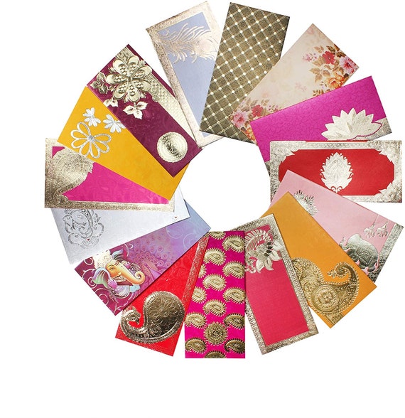 Premium Shagun Gift Envelope pack of 50 Assorted Color | Etsy