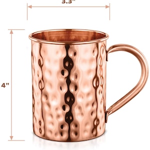 Handcrafted Cylindrical Shape Straight 100% Pure Copper Moscow Mule ...