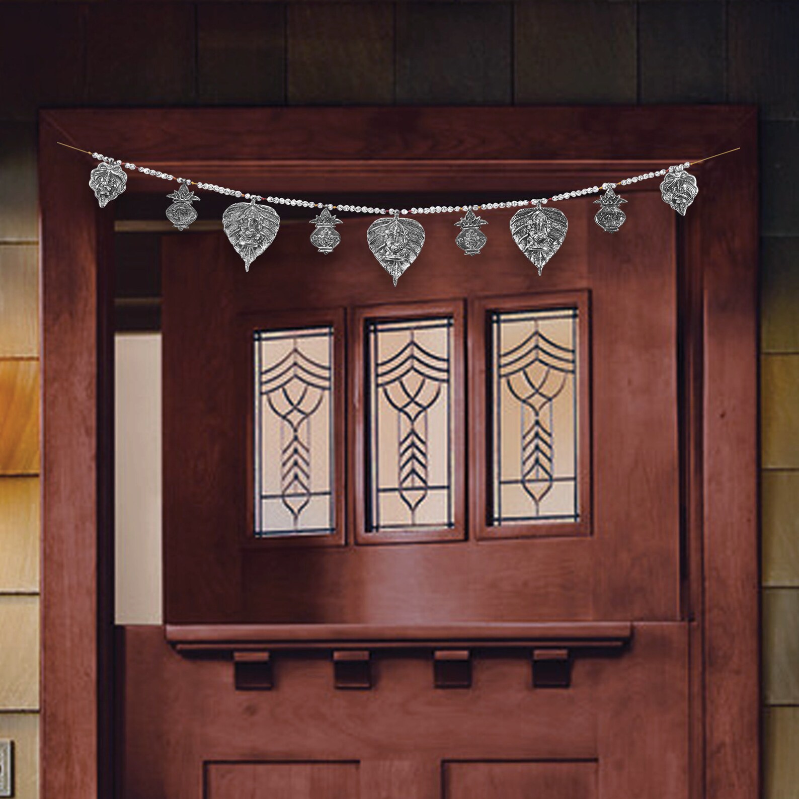 Metal Silver Ganesh Door Toran Banderwal Wall Hanging Festoon | Etsy