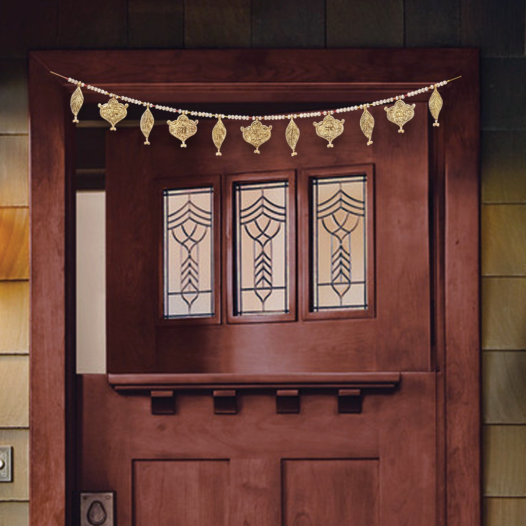 VG Metal Golden Door Toran Banderwal Wall Hanging Festoon Diwali ...
