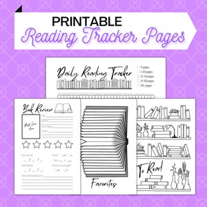 Printable, Fillable Reading Tracker / Book Journal Rating and Review ...
