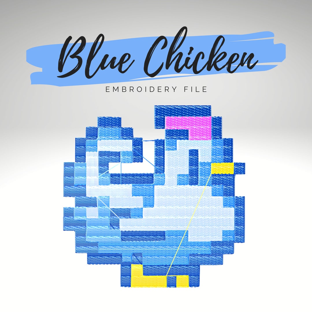 Blue Chicken Stardew Valley Embroidery File - Multiple Sizes & File ...