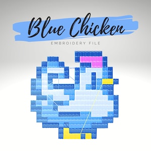 Blue Chicken Stardew Valley Embroidery File - Multiple Sizes & File ...