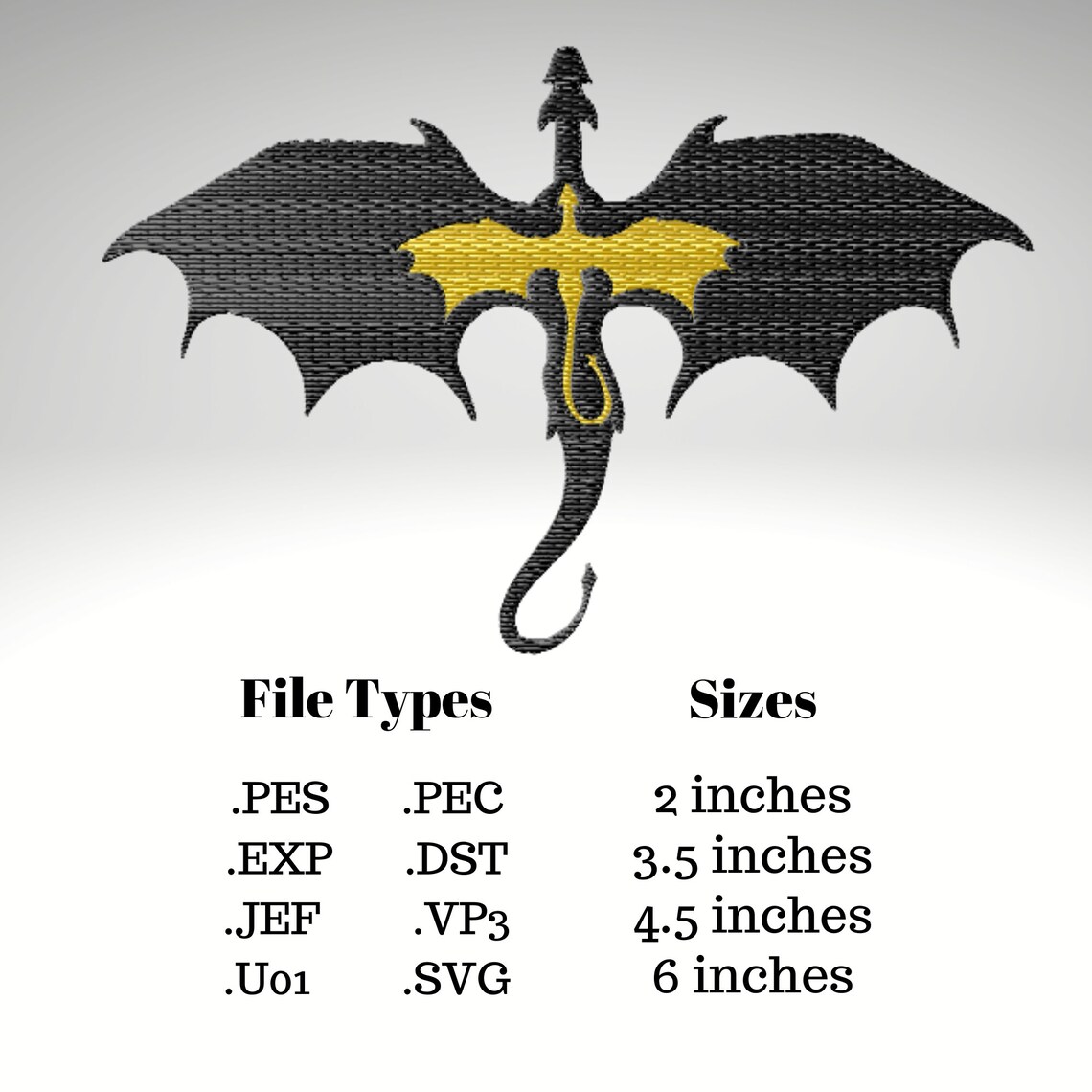 Fourth Wing Dragon Embroidery File - Multiple Sizes & File Types (.SVG ...