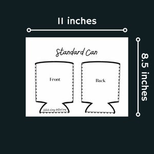 Printable Can Cooler Template – Standard, Slim & Mini (PDF Pattern) - Etsy