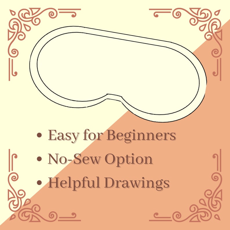 Printable Eye Mask / Sleep Mask Template With Instructions - Etsy