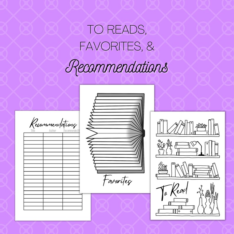 Printable, Fillable Reading Tracker / Book Journal Rating and Review ...