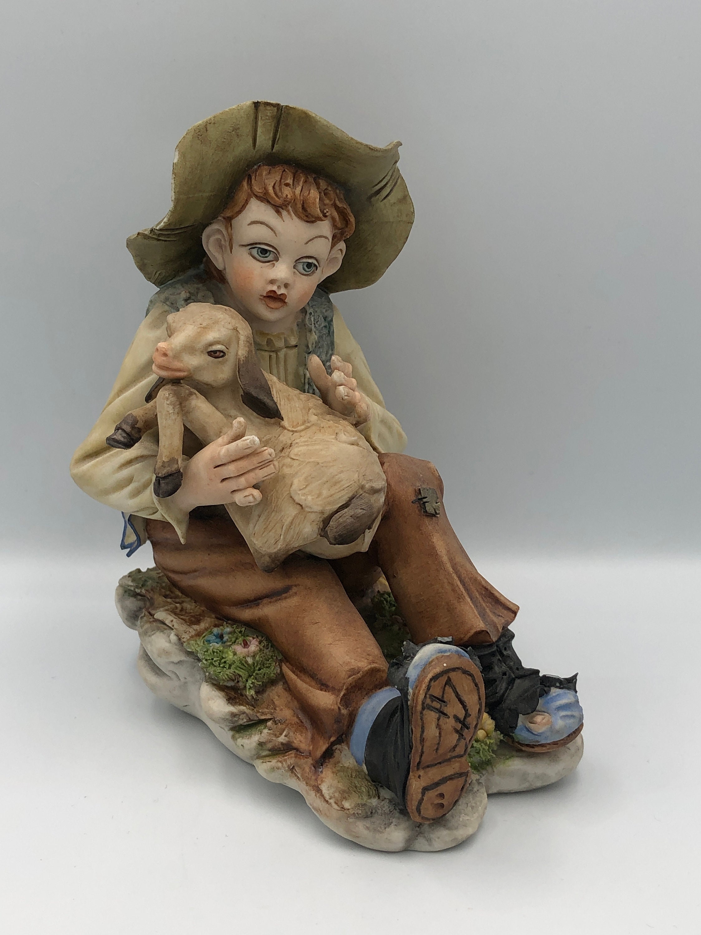 Vintage Capodimonte, Boy Shepherd - Etsy