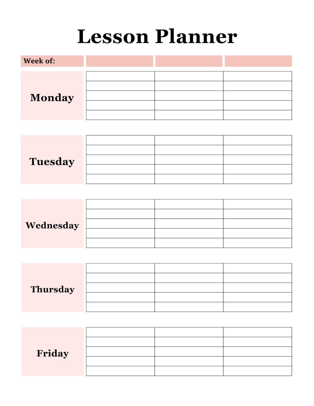 Printable Teacher Planner | Lesson Plan and Classroom Organizer | PDF ...