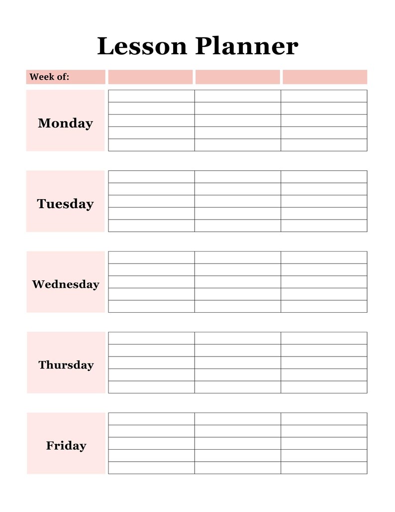 Printable Teacher Planner | Lesson Plan and Classroom Organizer | PDF ...