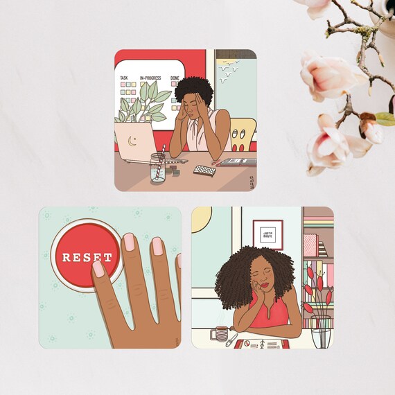 It's Okay to Take a Break Sticker Set Self-care Stickers | Etsy