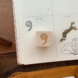 Comma Rubber Stamp, Pause Rubber Stamp, Self-care Rubber Stamps - Etsy