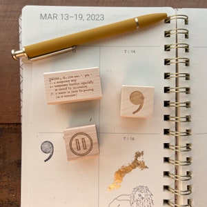 Comma Rubber Stamp, Pause Rubber Stamp, Self-care Rubber Stamps - Etsy