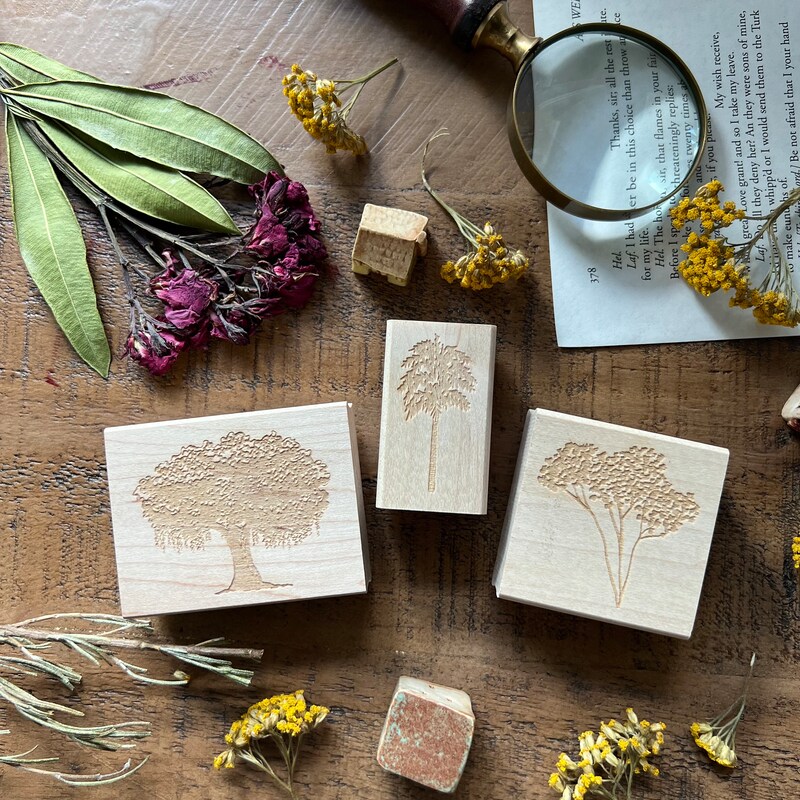 Tree Rubber Stamp - Etsy