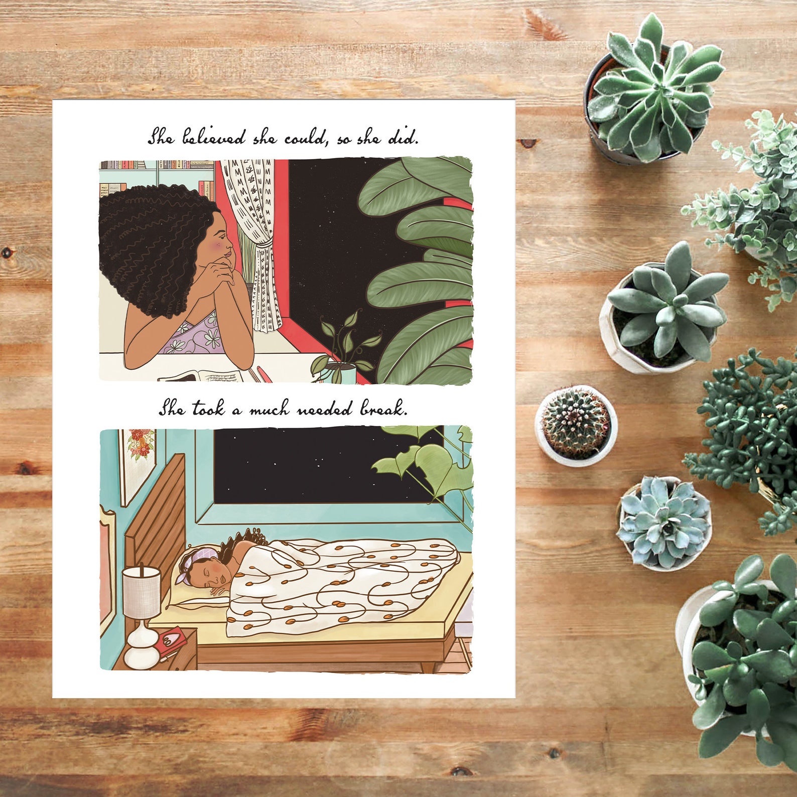 Rest Art Print Much Needed Rest Print Poster Wall Decor | Etsy