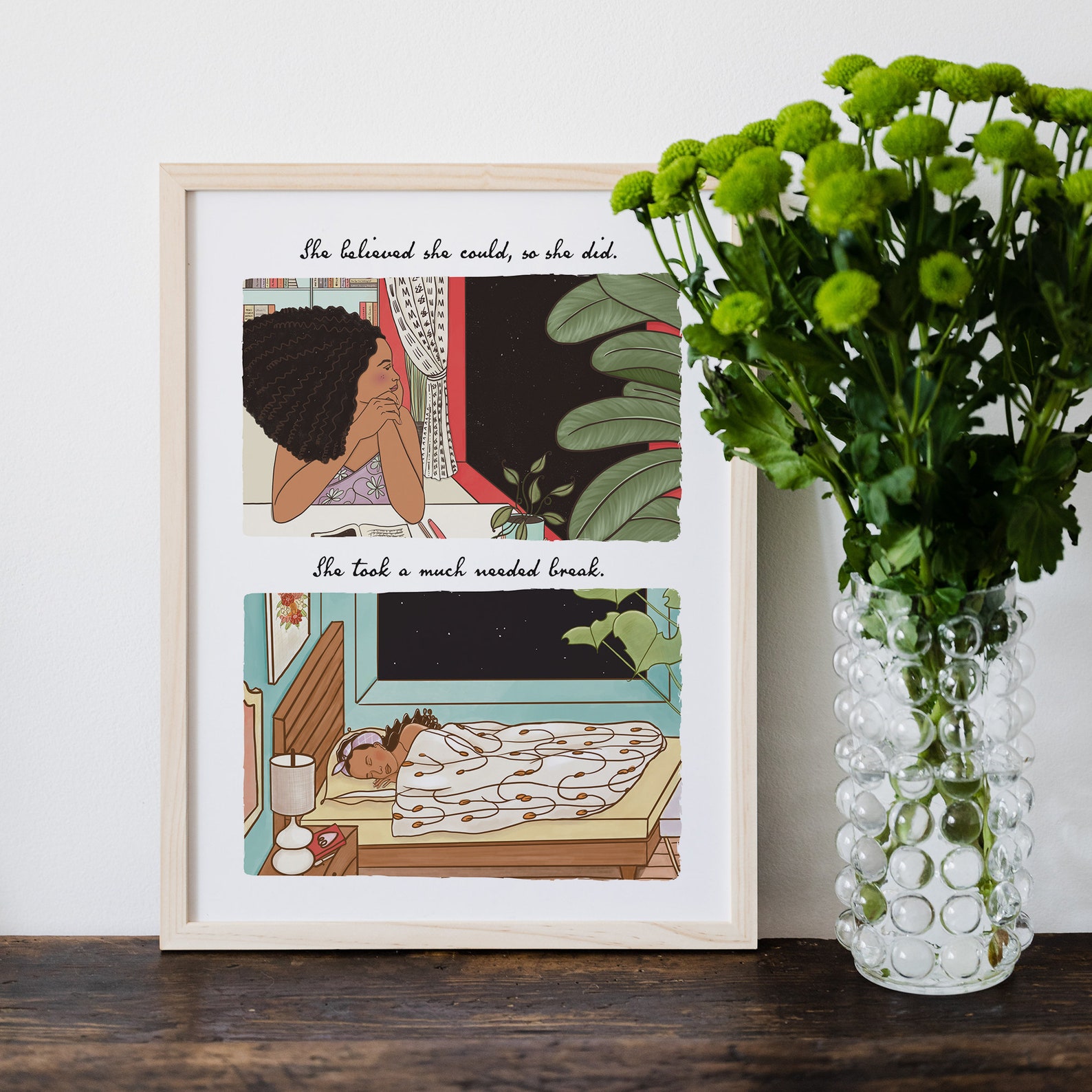 Rest Art Print Much Needed Rest Print Poster Wall Decor | Etsy