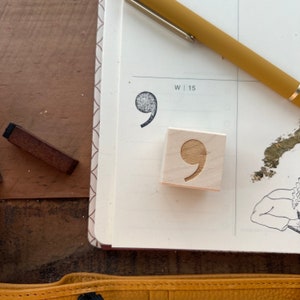 Comma Rubber Stamp, Pause Rubber Stamp, Self-care Rubber Stamps - Etsy