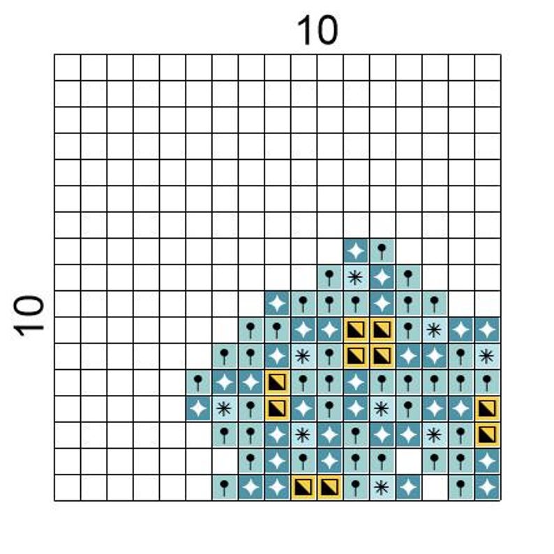 Forget-me-not Cross Stitch Pattern, Flower Heart Wreath Cross Stitch ...