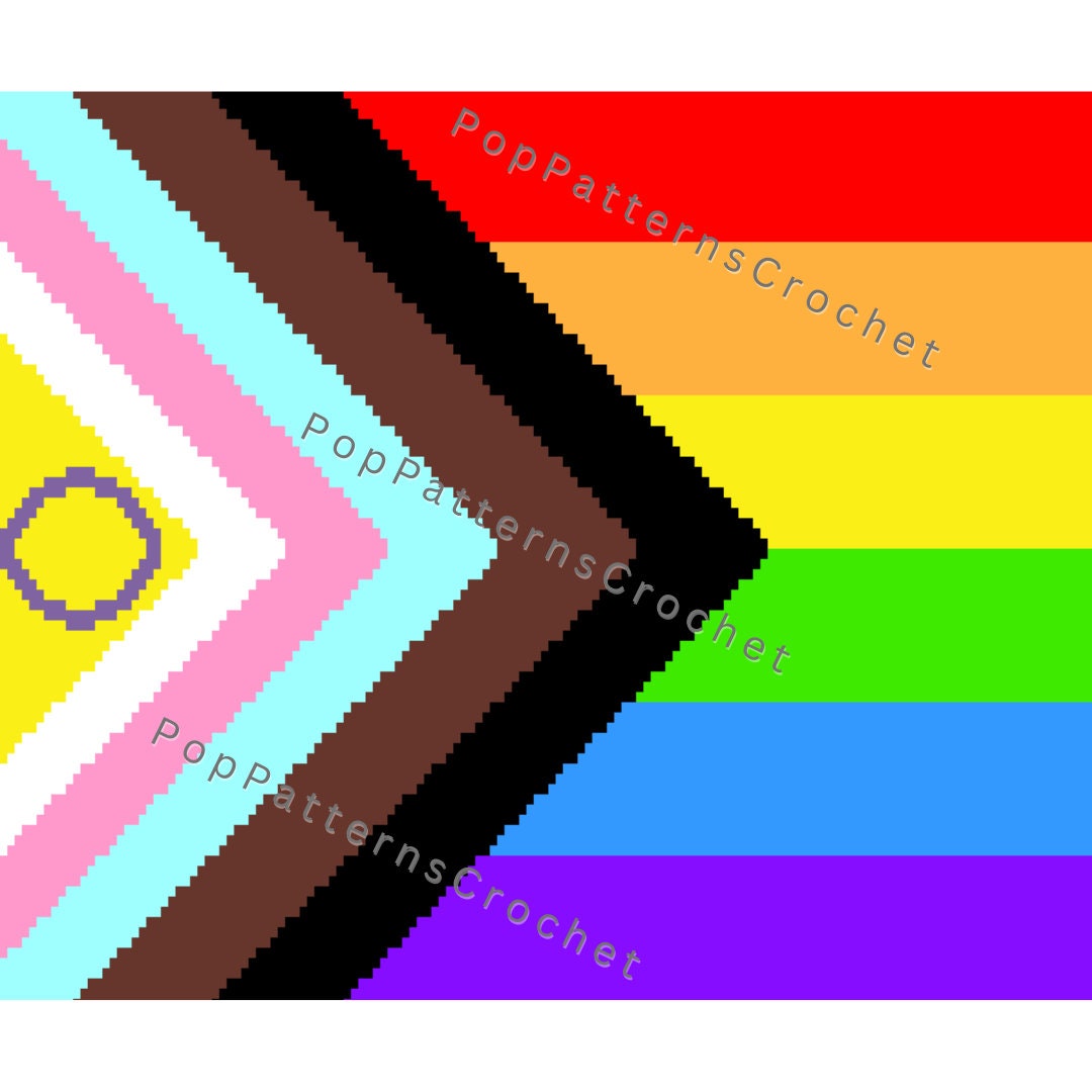 Pride Flag Blanket Crochet Pattern Digital Download - Large and Smaller ...