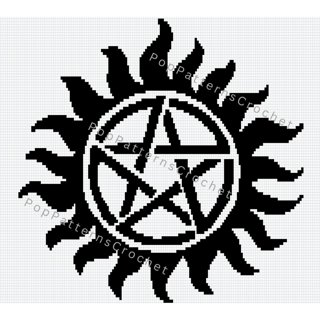Supernatural Blanket Crochet Pattern Digital Download - Large and Small ...