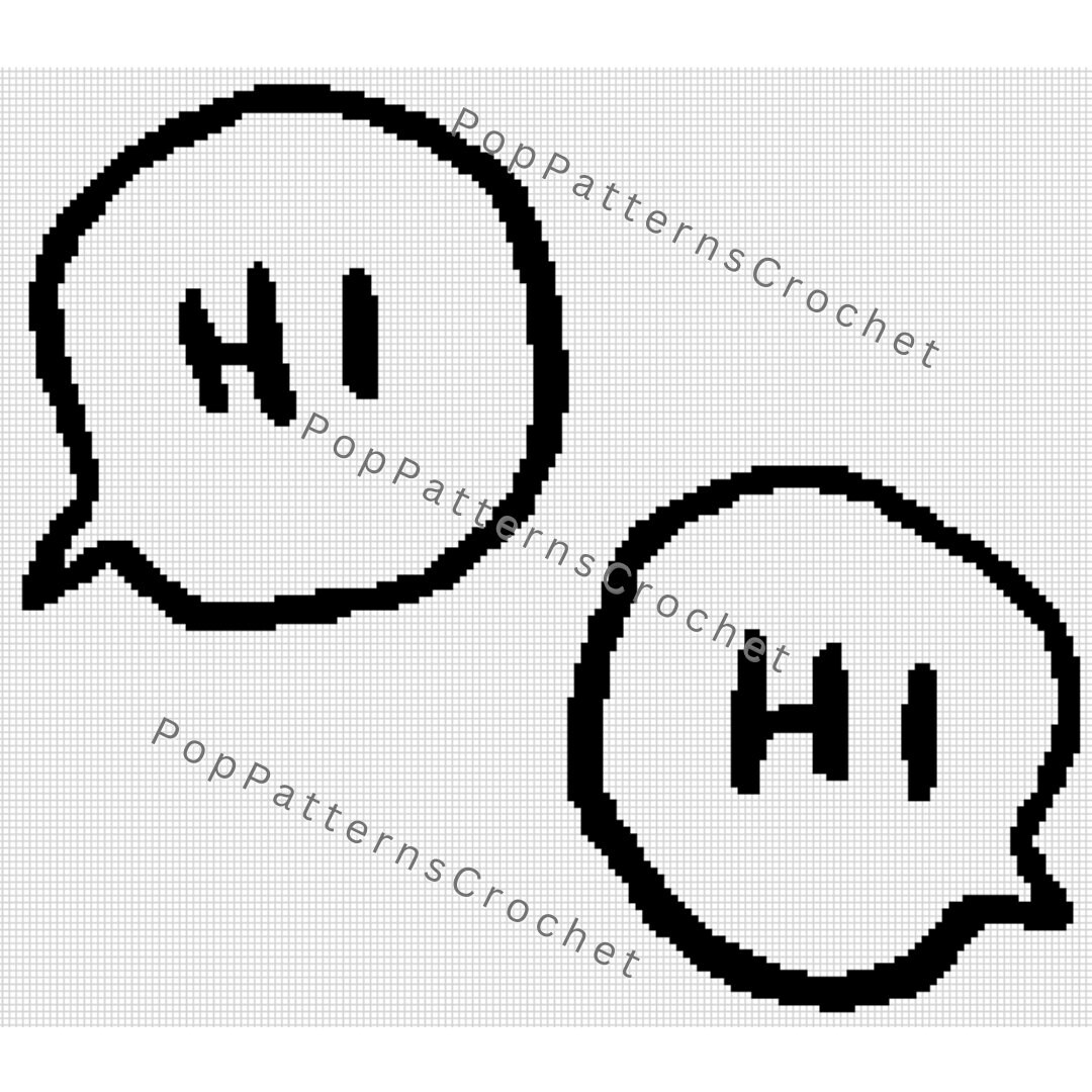 Heartstopper "hi" Speech Bubbles Cushion Cover Crochet Pattern Digital ...