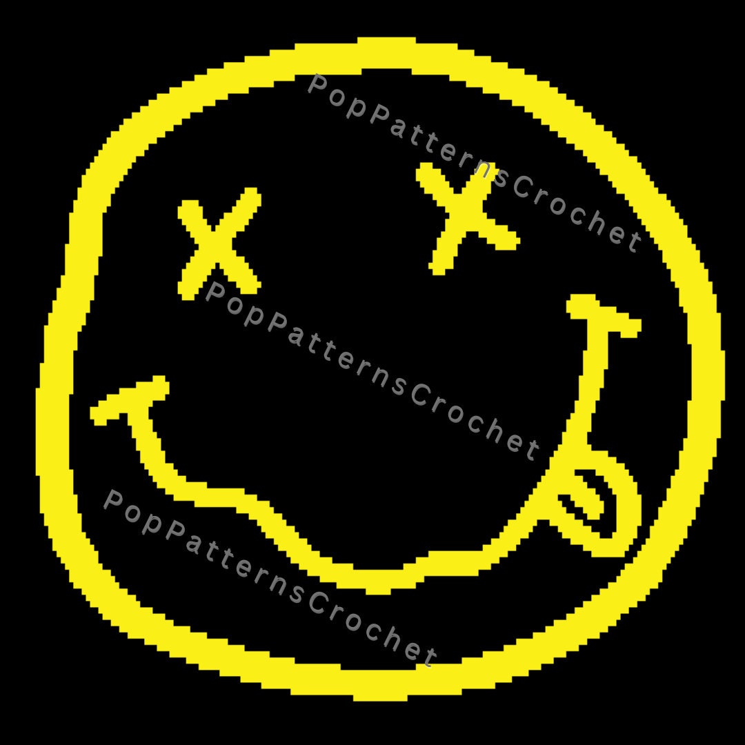 Nirvana Band Logo Blanket Crochet Pattern Digital Download - Large and ...