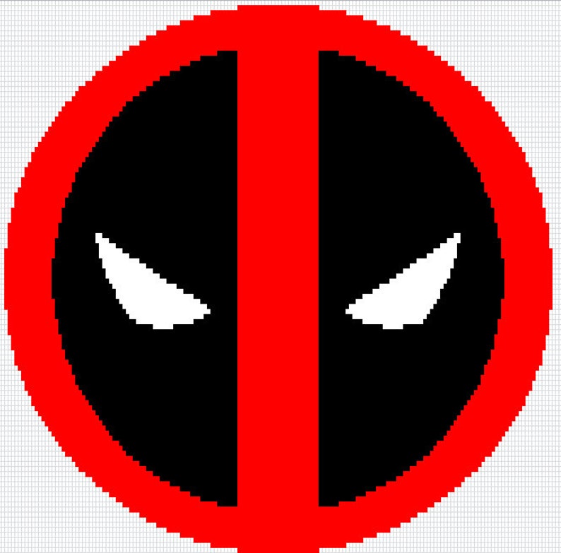 Deadpool Logo Blanket Crochet Pattern Digital Download Large and Small ...