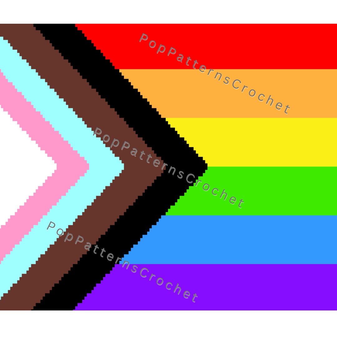 Pride Flag Blanket Crochet Pattern Digital Download Large and Smaller ...