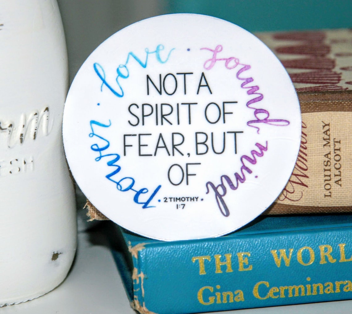 A Spirit Of Power Love Sound Mind Sticker 2 Timothy 17 Etsy