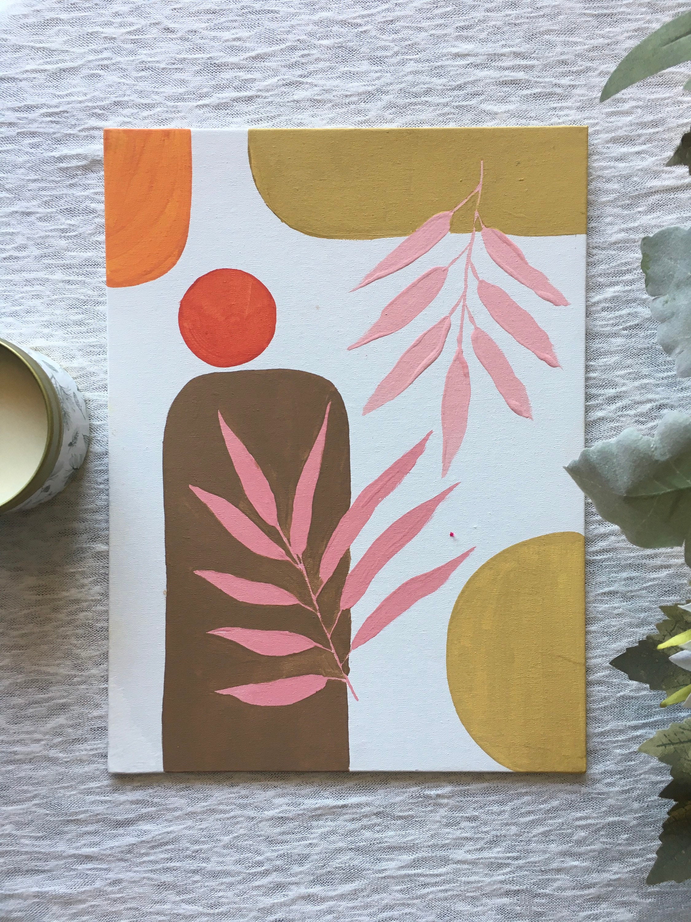 Boho Painting Acrylic Boho Painting - Etsy