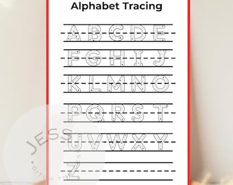 Alphabet Tracing Worksheets, Printable, Homeschool, Preschool ...