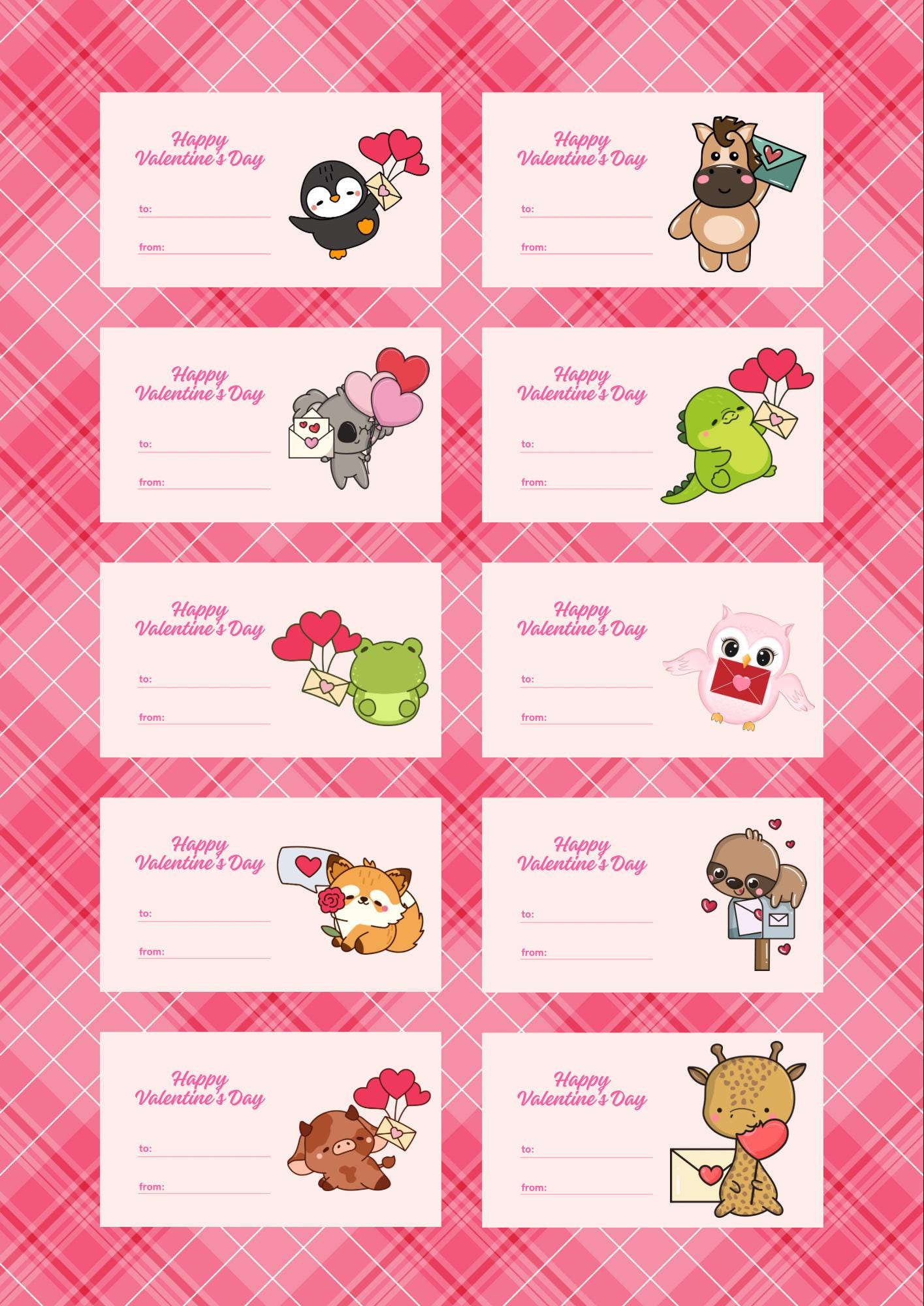 Valentines Day | Gift Tags | Pink | Party | Valentine Gift Tag ...