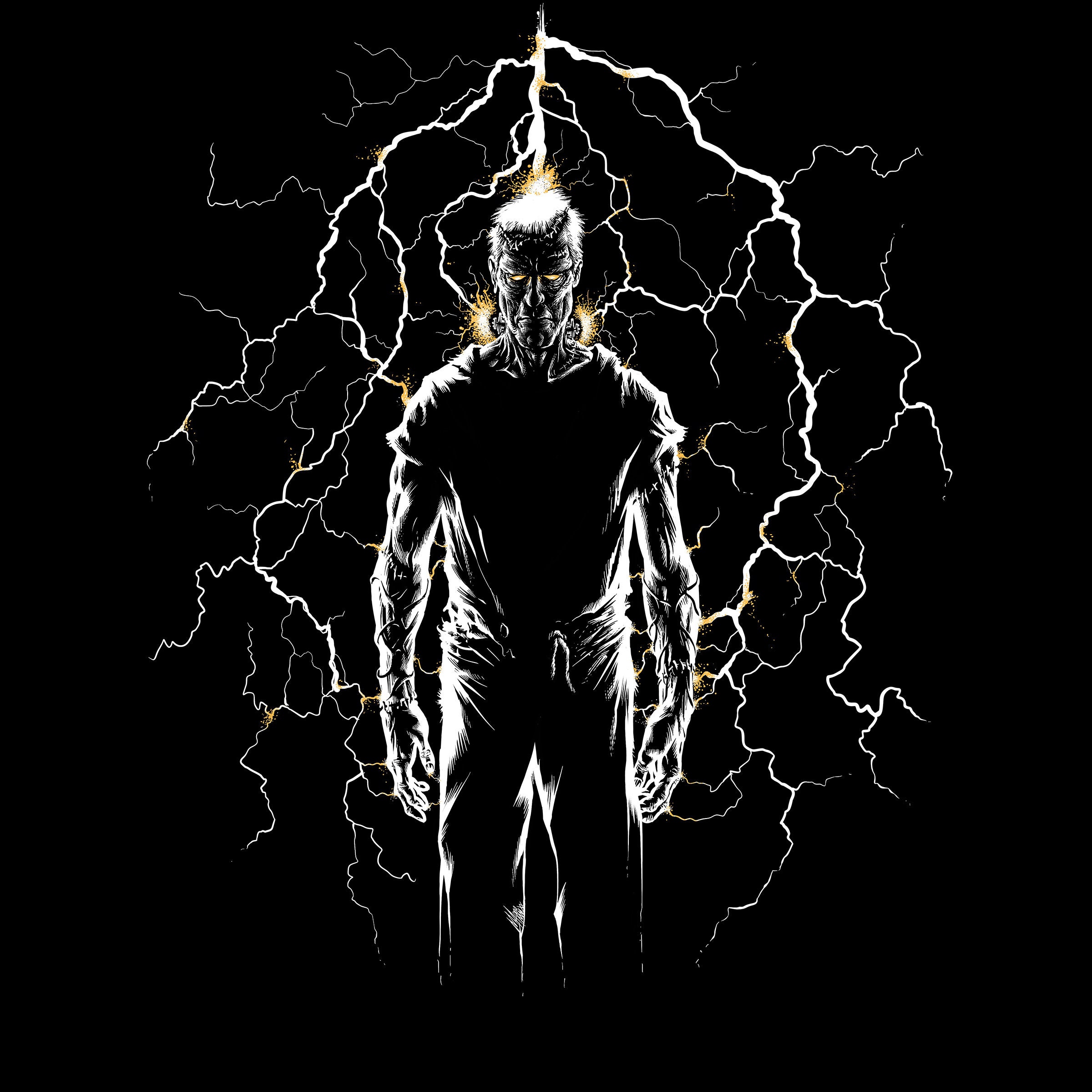 Frankenstein T-shirt: Mad Scientist, Lightning Design - Etsy